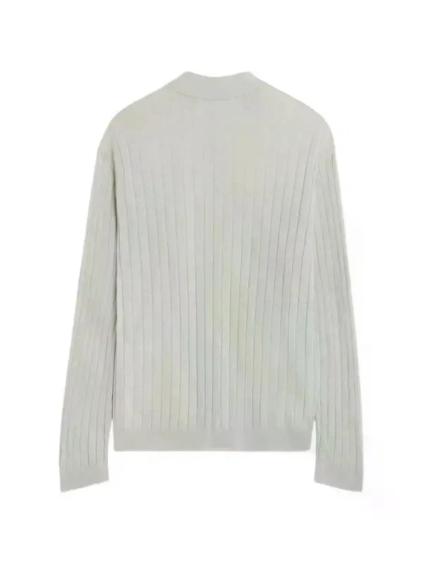 Maison Kitsuné Fox Head Ribbed Cardigan - Neutrals