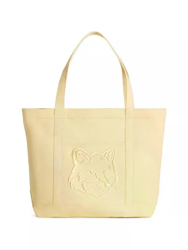 Maison Kitsuné Large Fox Head Tote Bag - Yellow