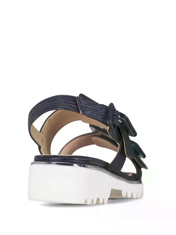 Ron White Buckle Strap Sandals - Grey