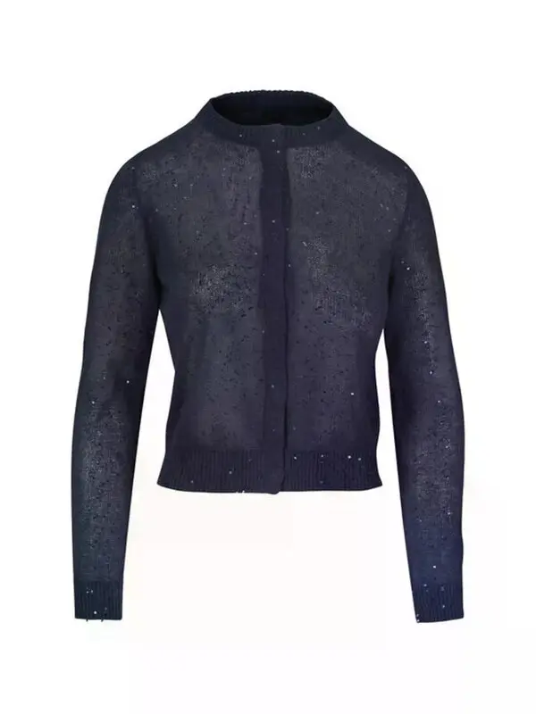 Brunello Cucinelli Sequin-embellished Cardigan - Blue