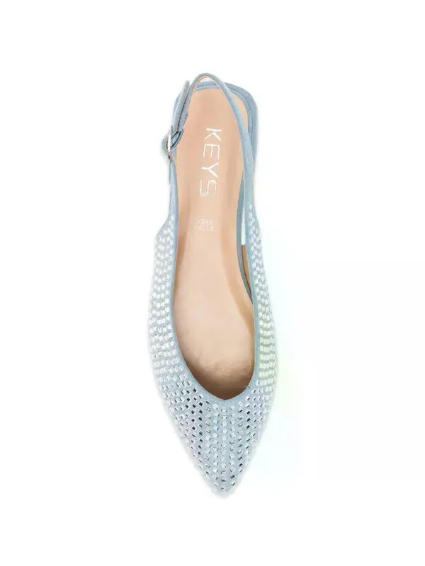 KEYS Embellished Pointed Toe Pumps - Blue