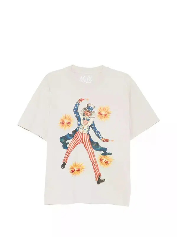 MELT Graphic-print T-shirt - Neutrals