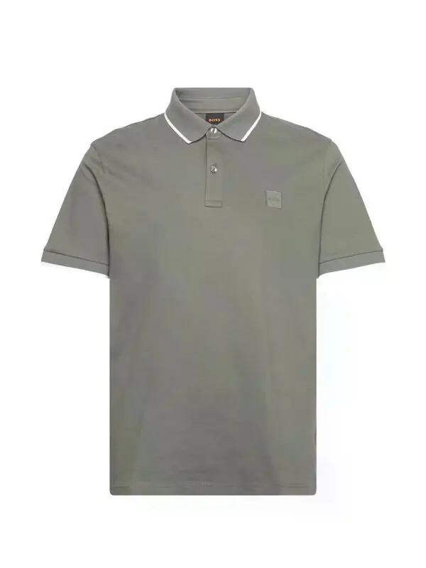 BOSS Buttoned Collar Polo Shirt - Green