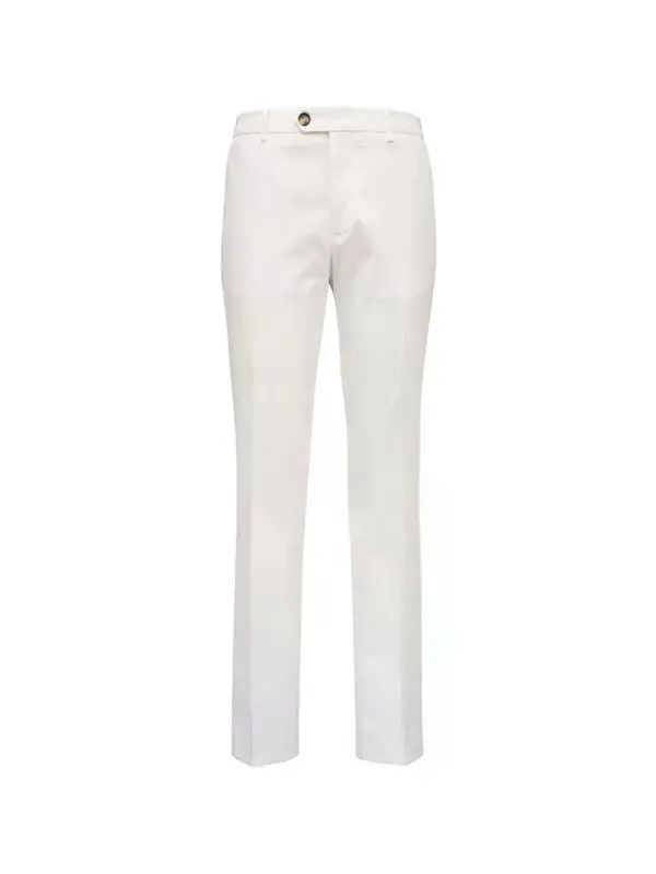 Brunello Cucinelli Button Slacks - White