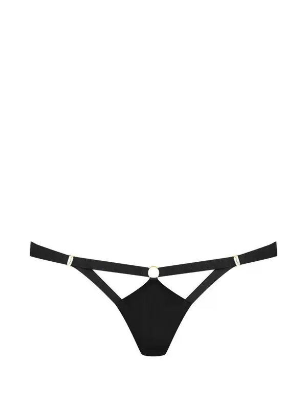 MAISON CLOSE Ring-detail Thong - Black