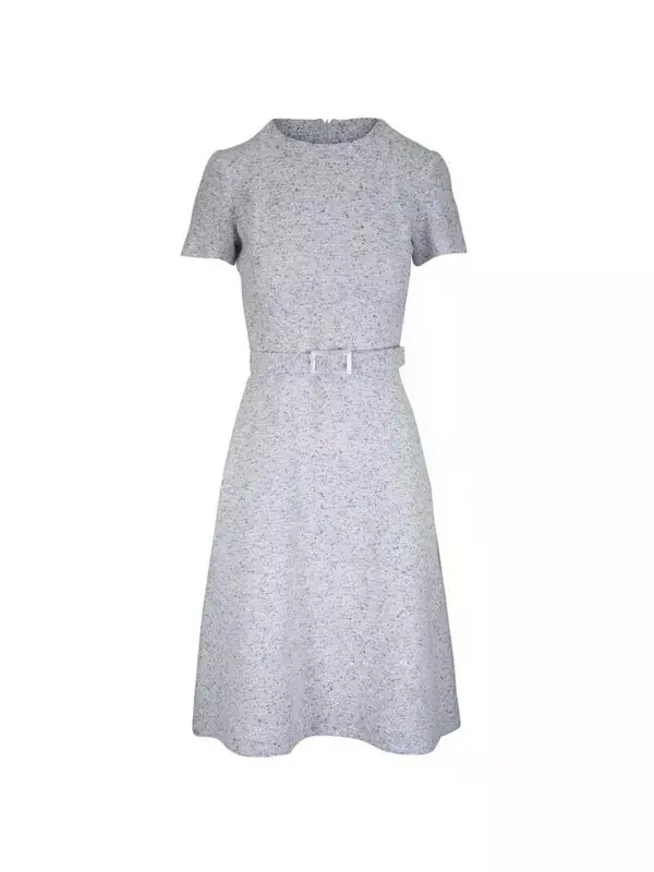 Kiton Belted Tweed Midi Dress