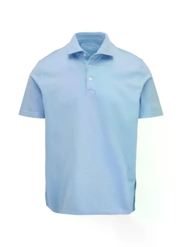 Fedeli Short-sleeve Polo Shirt - Blue