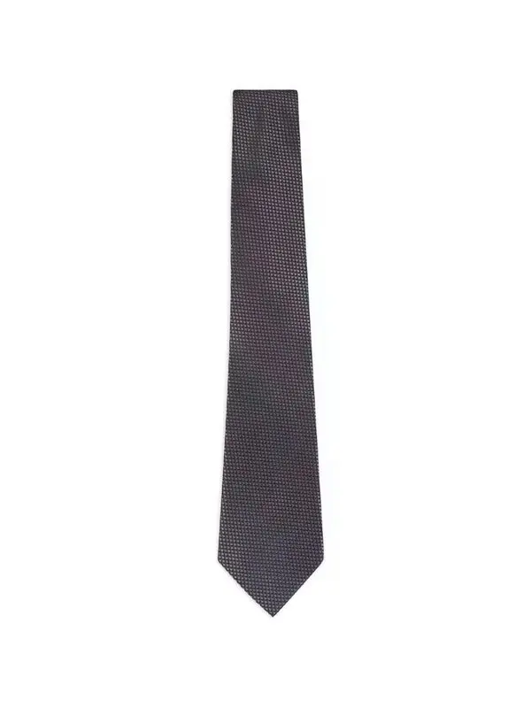 Zegna Patterned Neck Tie - Brown