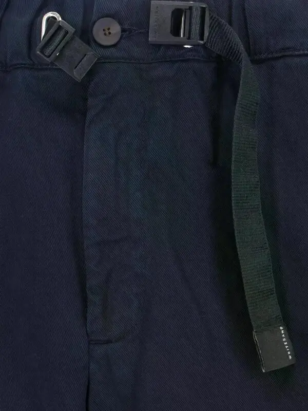 WHITE SAND Belted Trousers - Blue