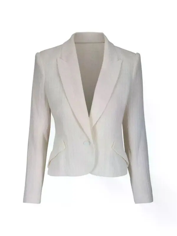 L'Agence Jennah Single-breasted Tweed Blazer - Neutrals