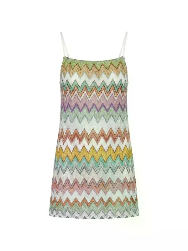 Missoni Zig-zag Mini Dress - White