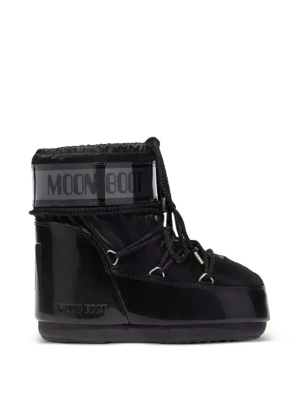 Moon Boot Icon Low Glance Logo Boots - Black