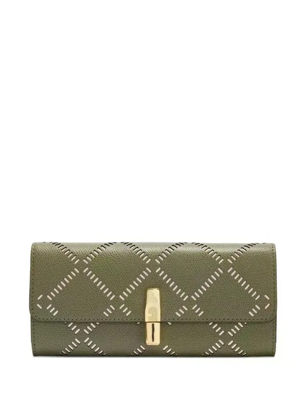 Furla Iride Continental Perforated Wallet - Green