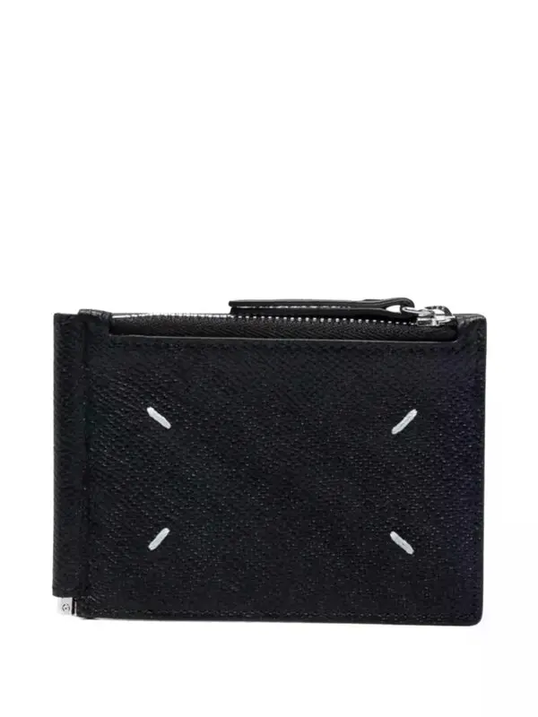 MAISON MARGIELA Grainy-leather Zip Wallet - Black