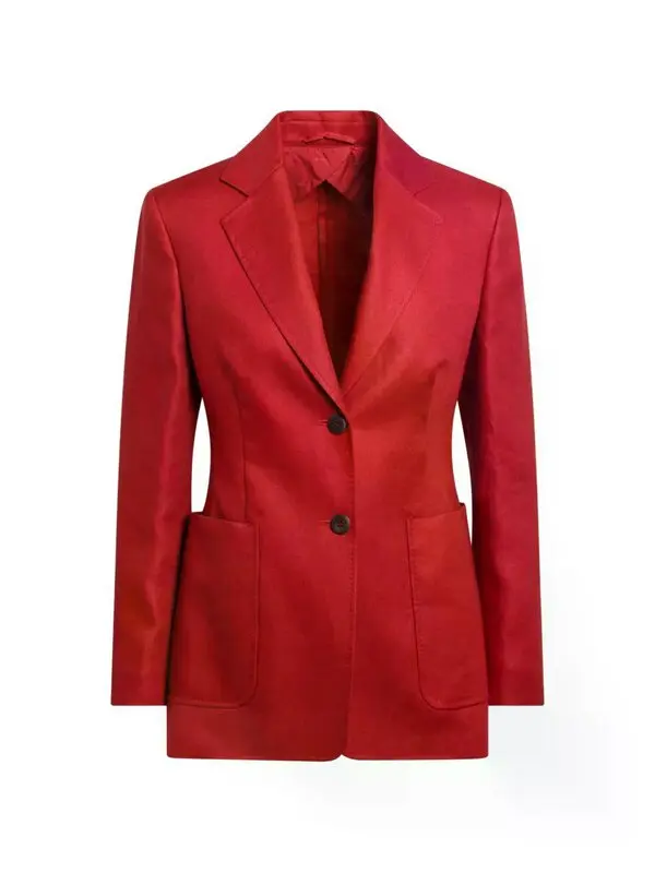 Max Mara Single-breasted Linen Blazer - Red