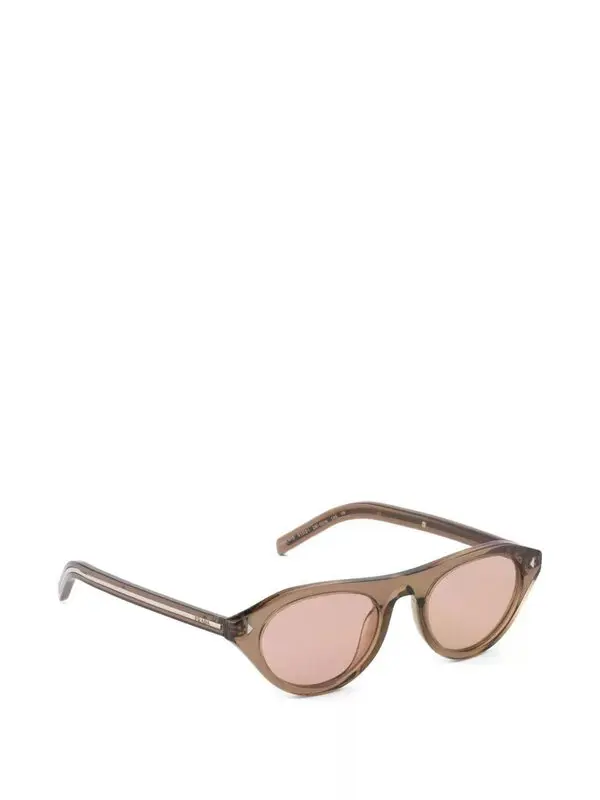 Prada Sunglasses With Metal Plaque - Brown