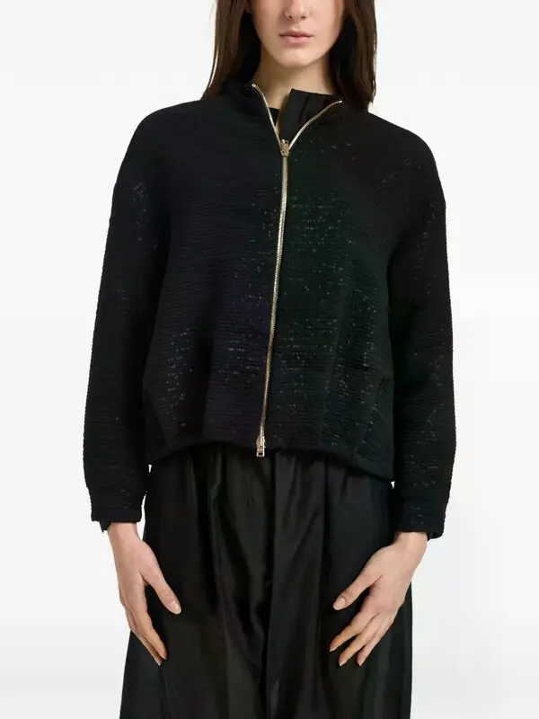 Herno Textured Embellished Jacket - Black