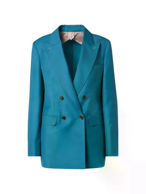 Max Mara Double-breasted Jacket - Blue