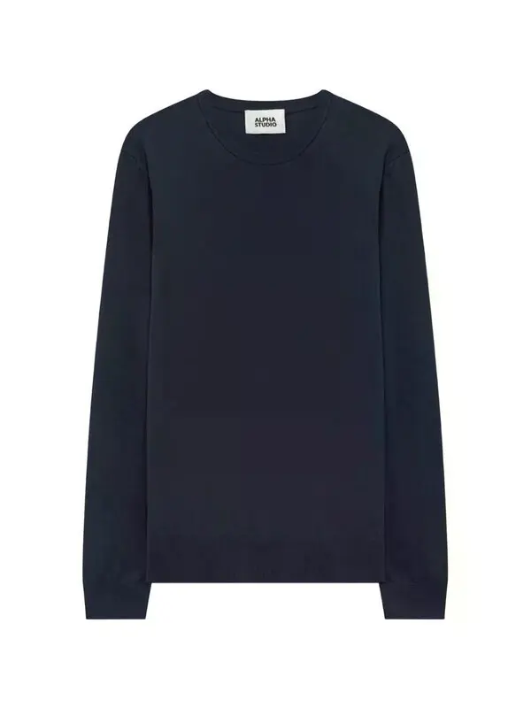 Alpha Studio Crew Neck Sweater - Blue