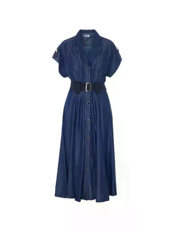 Liu Jo V-neck Shirt Midi Dress