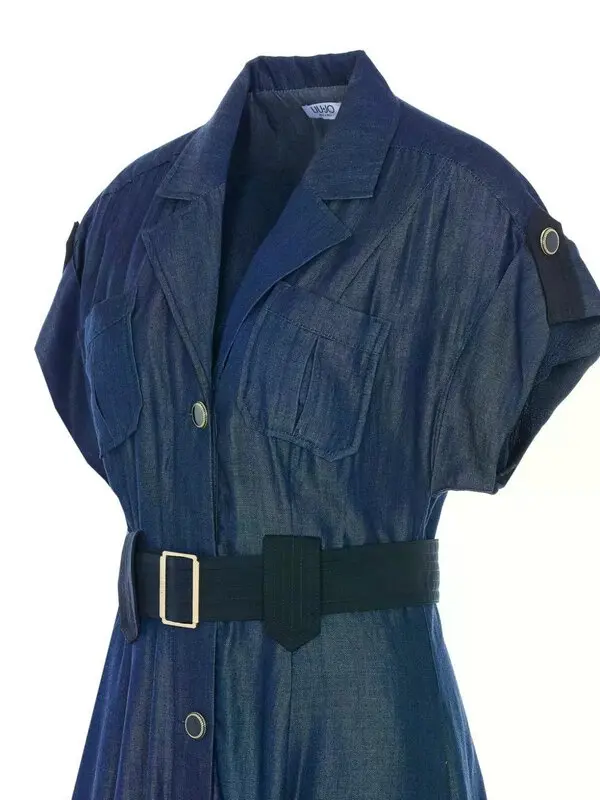 Liu Jo V-neck Shirt Midi Dress
