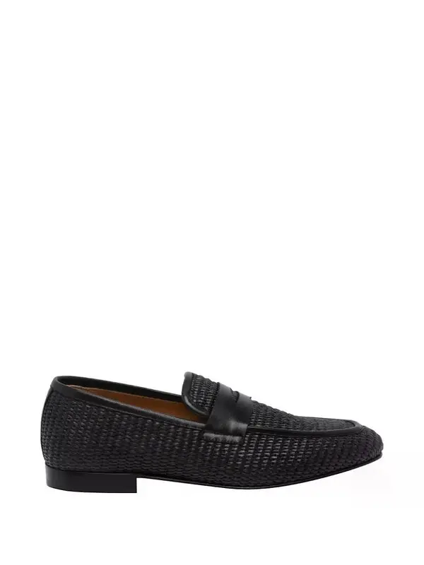 STUART WEITZMAN Dino Almond-toe Loafers - Black