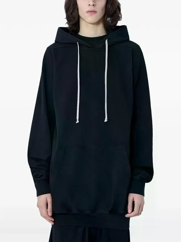 Rick Owens Drawstring Cotton Hoodie - Black