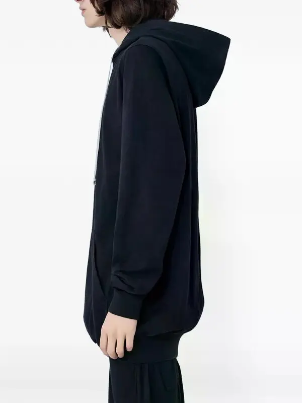 Rick Owens Drawstring Cotton Hoodie - Black