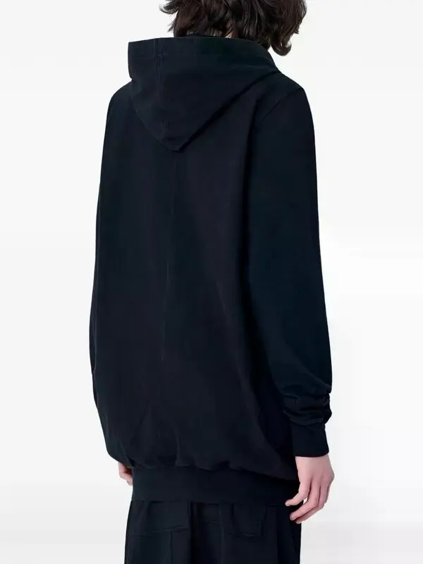 Rick Owens Drawstring Cotton Hoodie - Black
