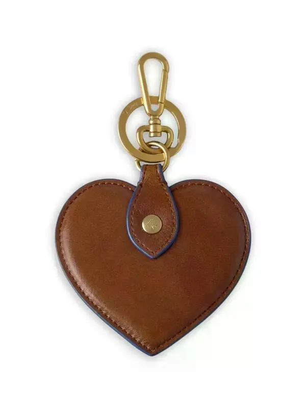 Mulberry Heart Leather Keyring