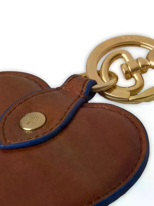 Mulberry Heart Leather Keyring