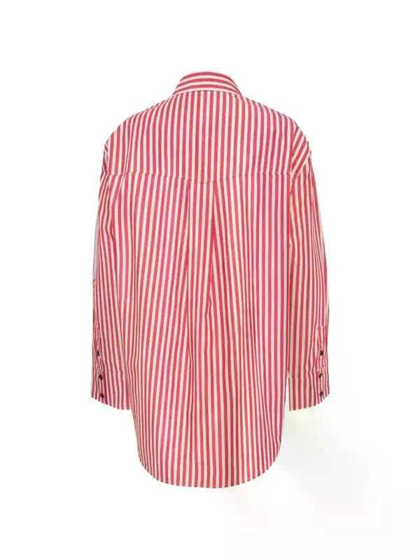 GANNI Striped Cotton Shirt