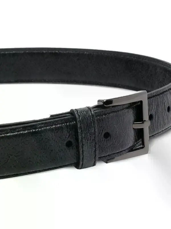 ORTIGNI Leather Belt - Black