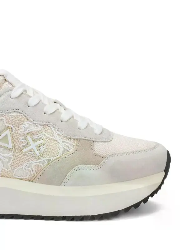 SUN 68 Big Ally Flower Lace Appliqué Sneakers