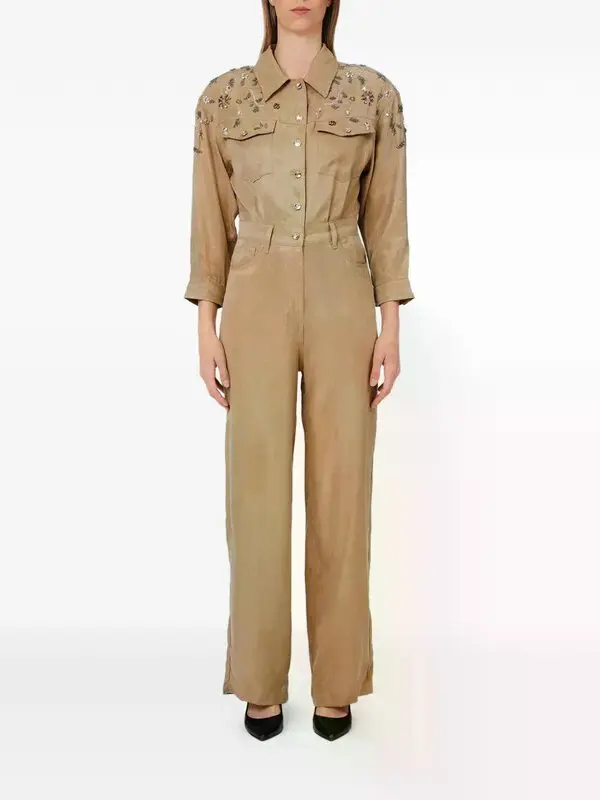 Liu Jo Embellished Jumpsuit - Neutrals