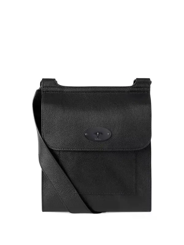 Mulberry Grained Crossbody Bag - Black