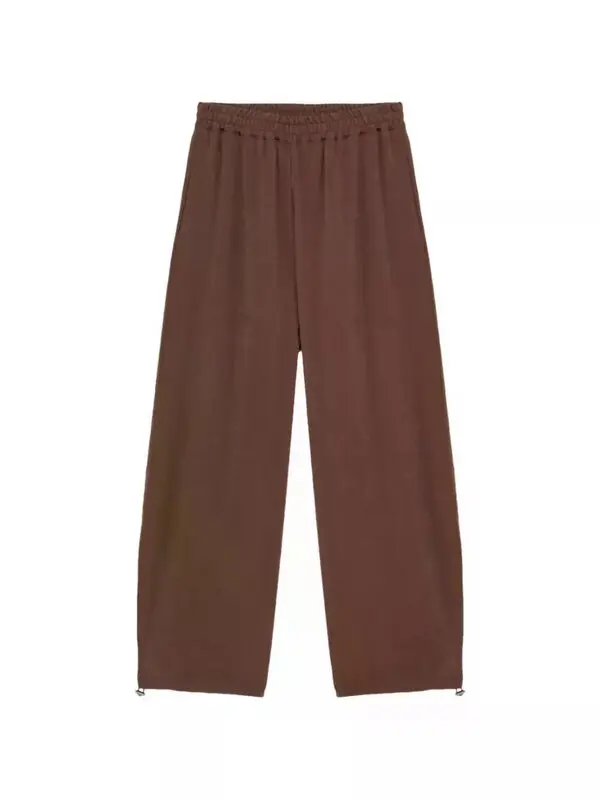 Alpha Studio Elasticated Waistband Trousers - Brown