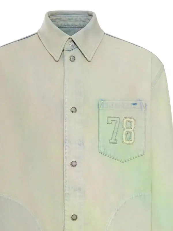 GOLDEN GOOSE Embroidered Denim Jacket - Neutrals