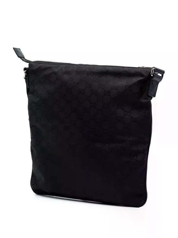 Gucci Gg Nylon Web Crossbody Bag - Black