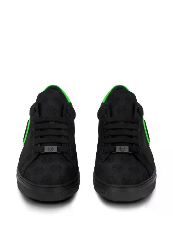 Philipp Plein Monogram Jacquard Low-top Sneakers - Black