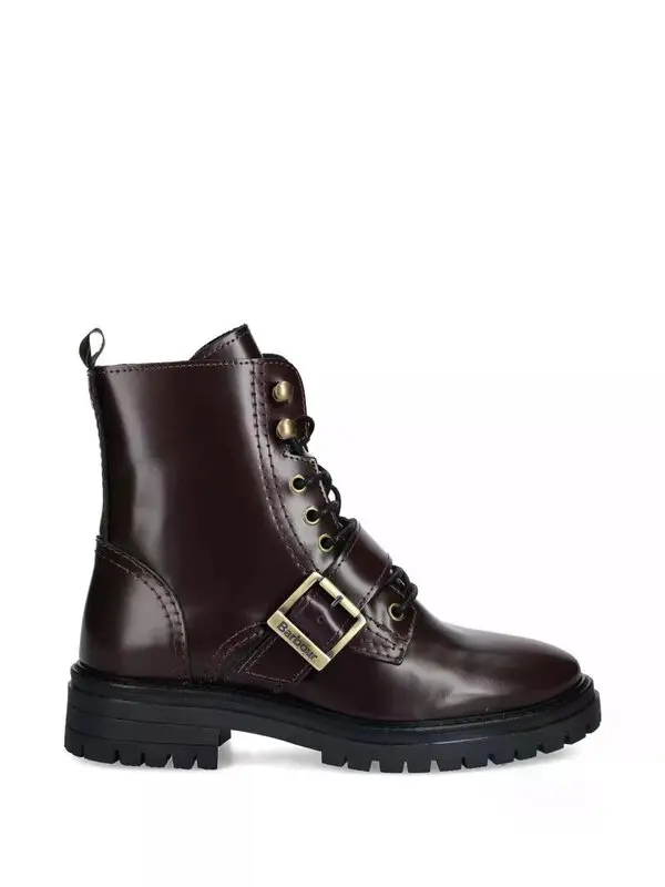 Barbour Houseburne Buckle Lace-up Boots - Brown