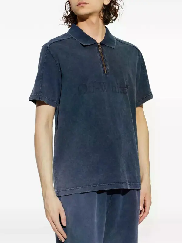 Off-White Half-zip Polo Shirt