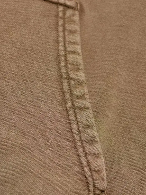 Off-White Logo Kangaroo-pocket Hoodie - Brown