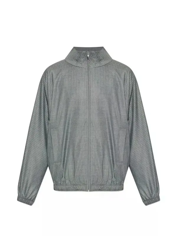American Vintage Striped Zip-up Jacket - Grey