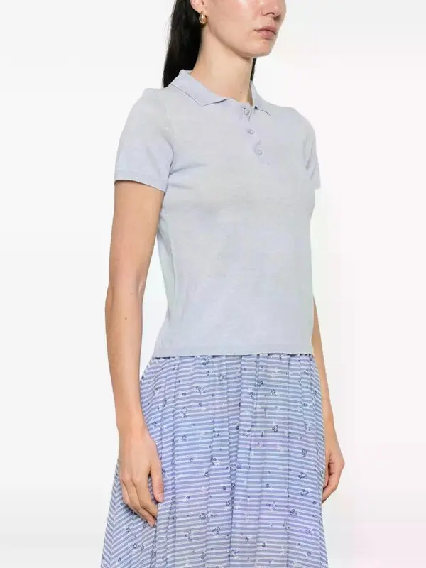 BASE Button Polo Top - Blue