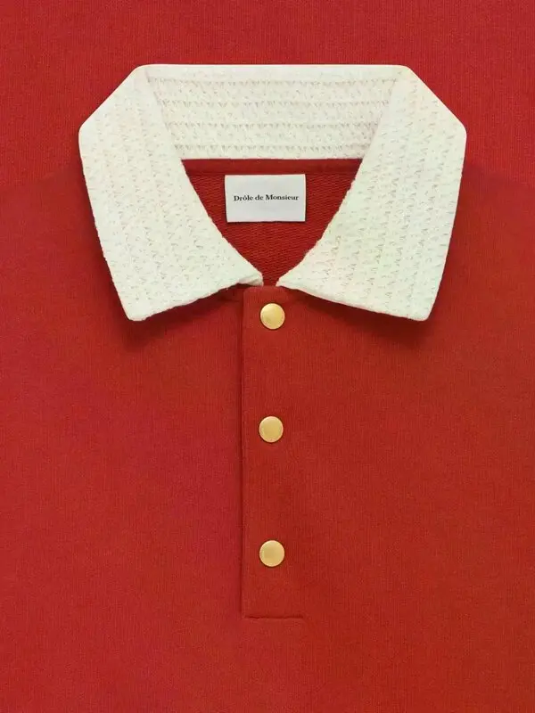Drole De Monsieur Button Collar Polo