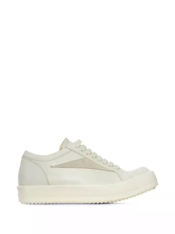 Rick Owens Panelled Leather Sneakers - Neutrals