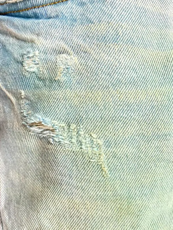 PURPLE BRAND P026 Destroyed Repair Bootcut Jeans