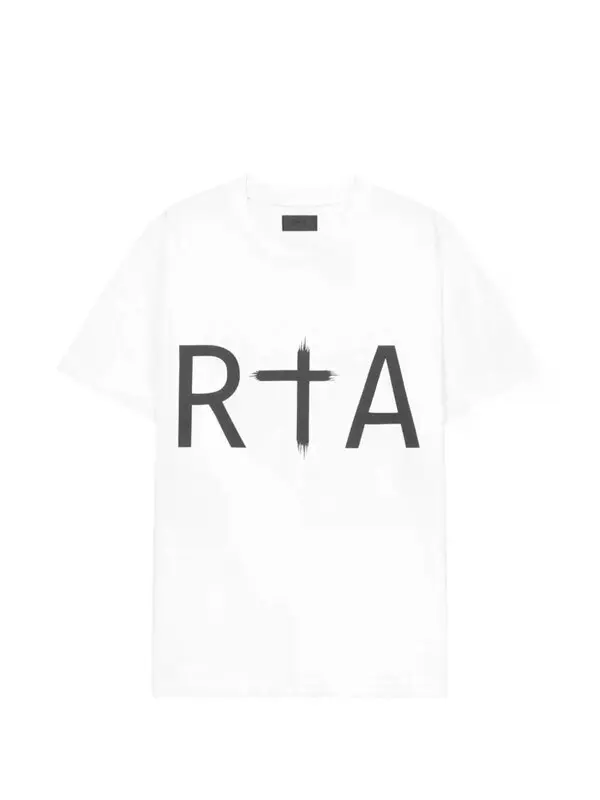 RtA Liam Front-logo T-shirt - White