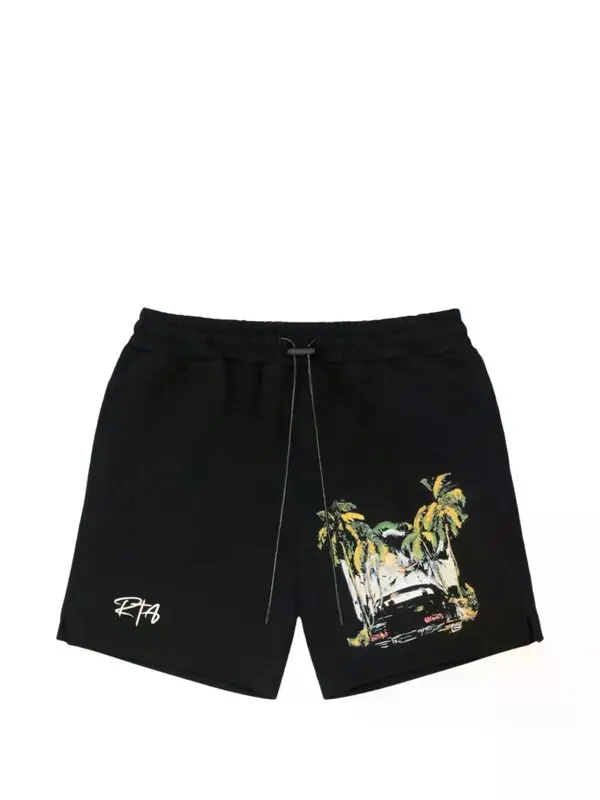 RtA Clyde Printed Shorts - Black